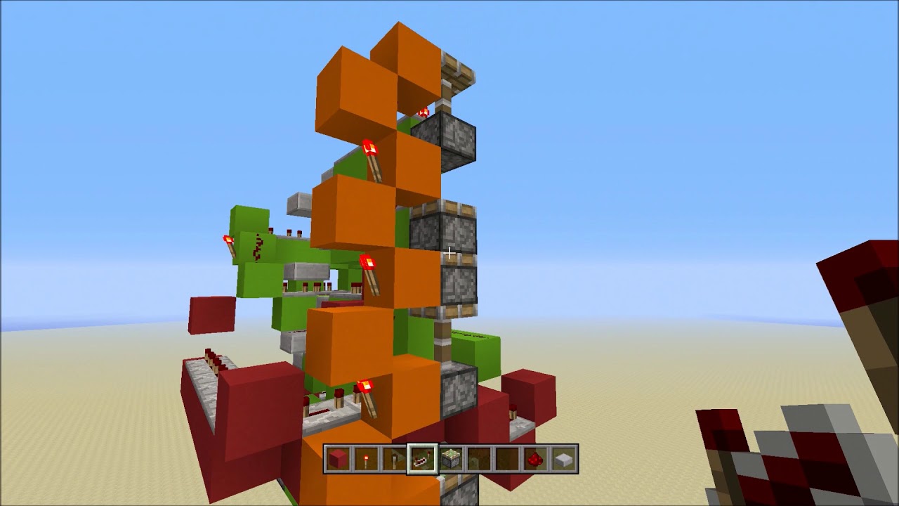 [Minecraft] Building a QUINTUPLE piston extender (Timelapse) - YouTube