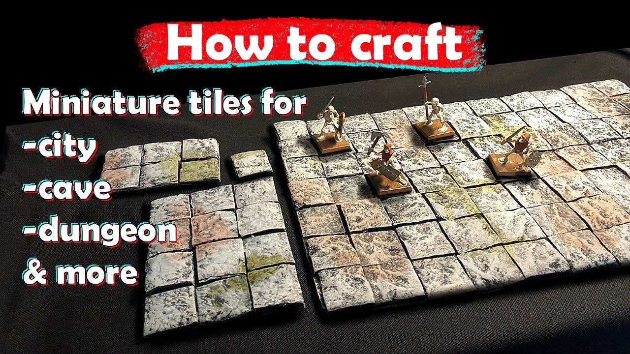 CRAFTING TILES from BASIC MATERIAL for D&D, warhammer and more - YouTube