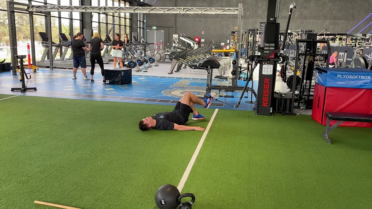 Hip Mobilise- Supine Cable Knee Drive - YouTube