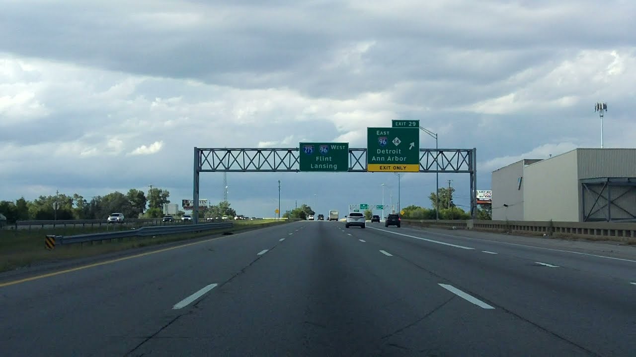 Detroit Bypass (Interstate 275 Exits 20 to 30) northbound - YouTube