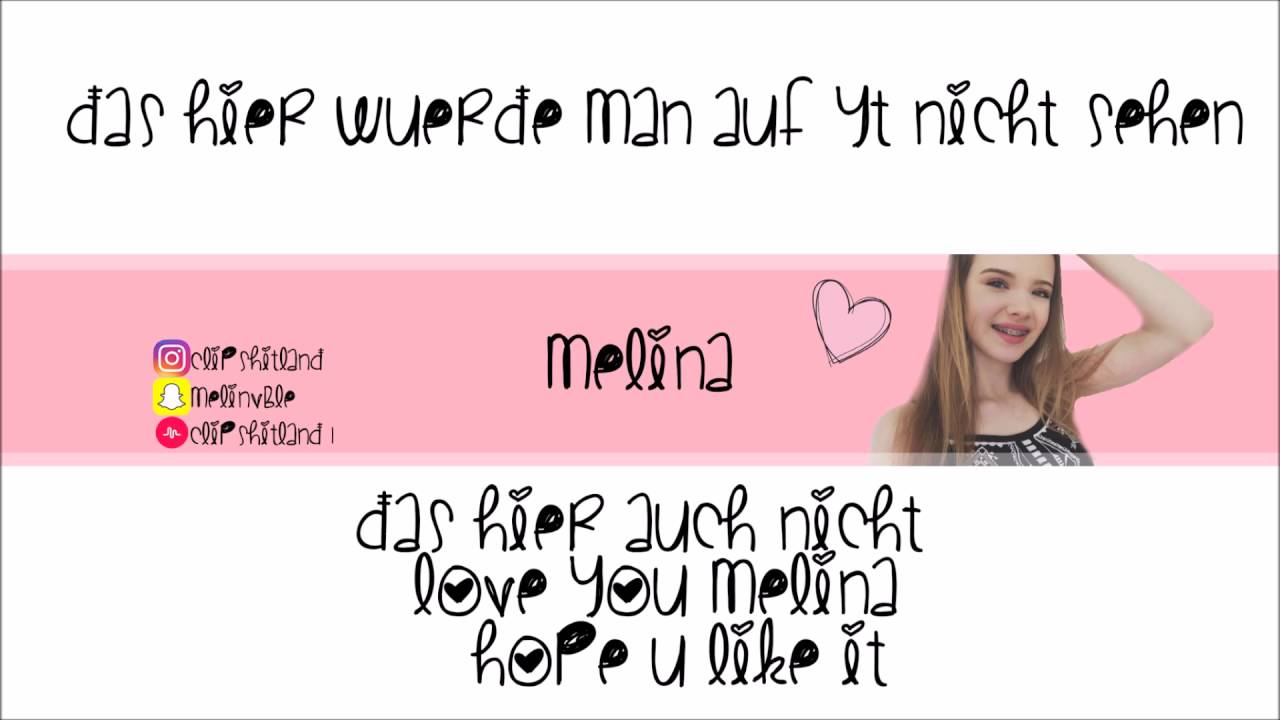 Melina/Clipshitland Banner Vorschlag c: - YouTube
