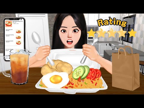 REVIEW NASI GORENG VIRAL || MUKBANG KARTUN NASI GORENG ANIMASI SEKOLAH