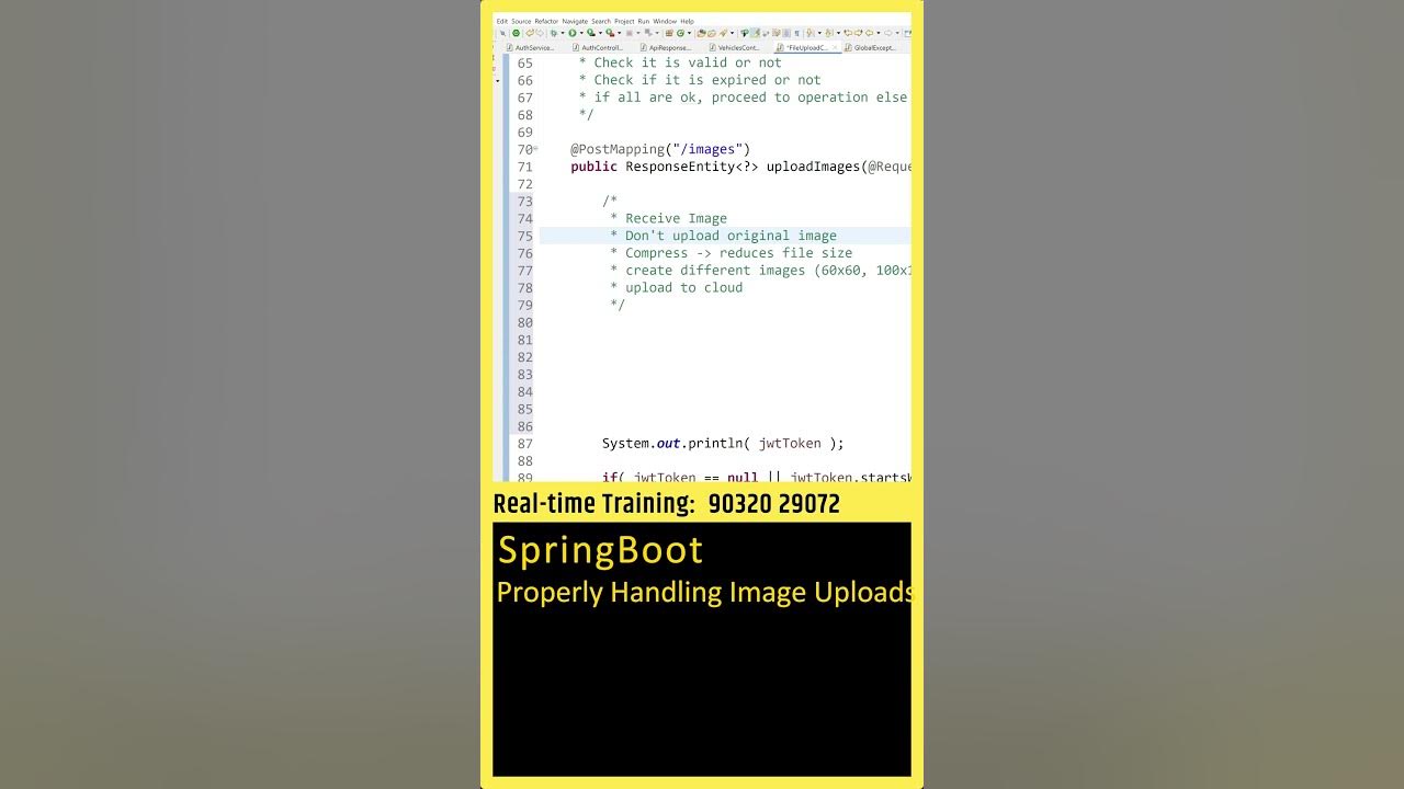 Java Springboot Tutorial Image Compression Resize Spring Boot In Telugu Web Development