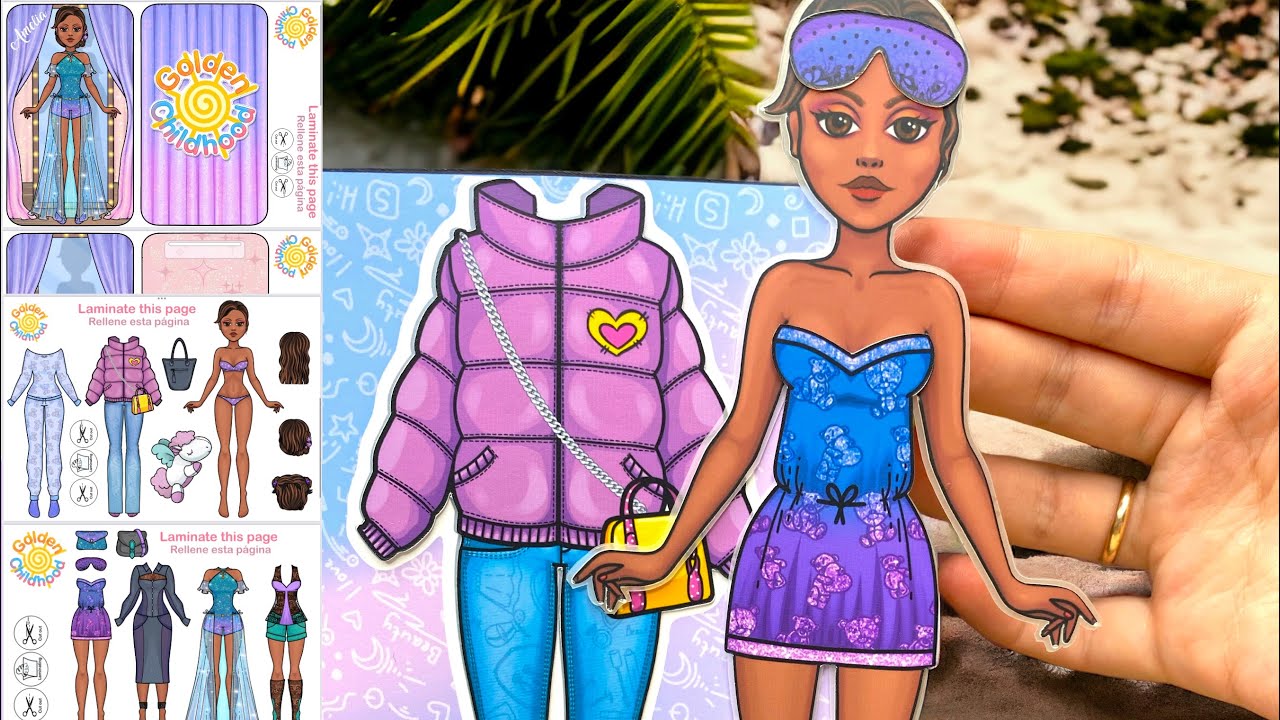 Paper doll. Creativity kit, developmental. Doll with changeable clothes ...