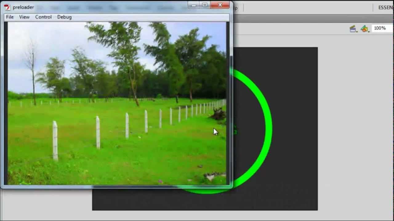 Flash cs5.5 Tutorial: Creating a circular dynamic preloader with actionscript 3 and masking ...
