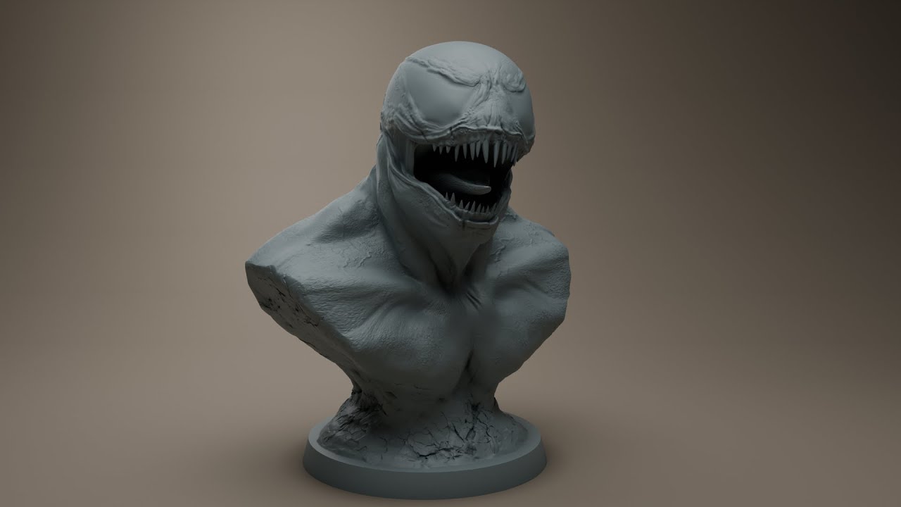 Spider-man's Venom miniature for 3D Print preview | Marvel - YouTube