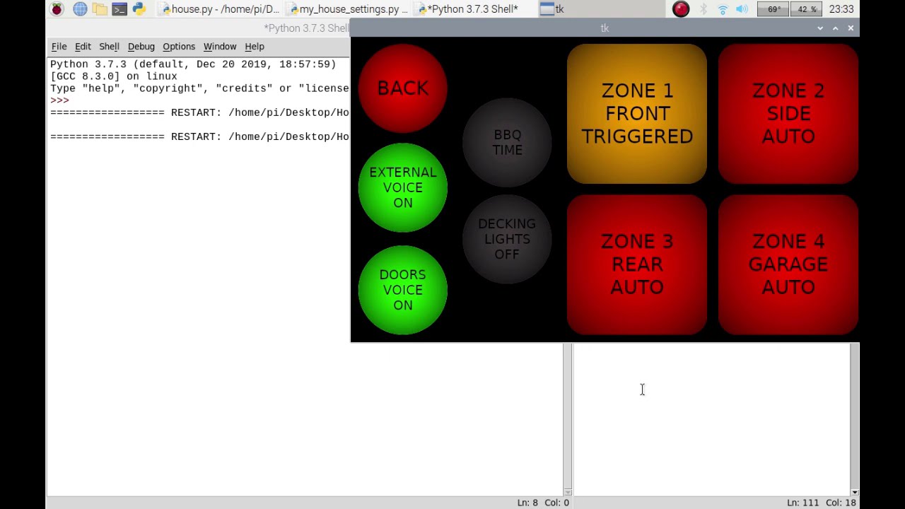 Heating & Security Control Part 22 - Raspberry Pi coding python tkinter ...