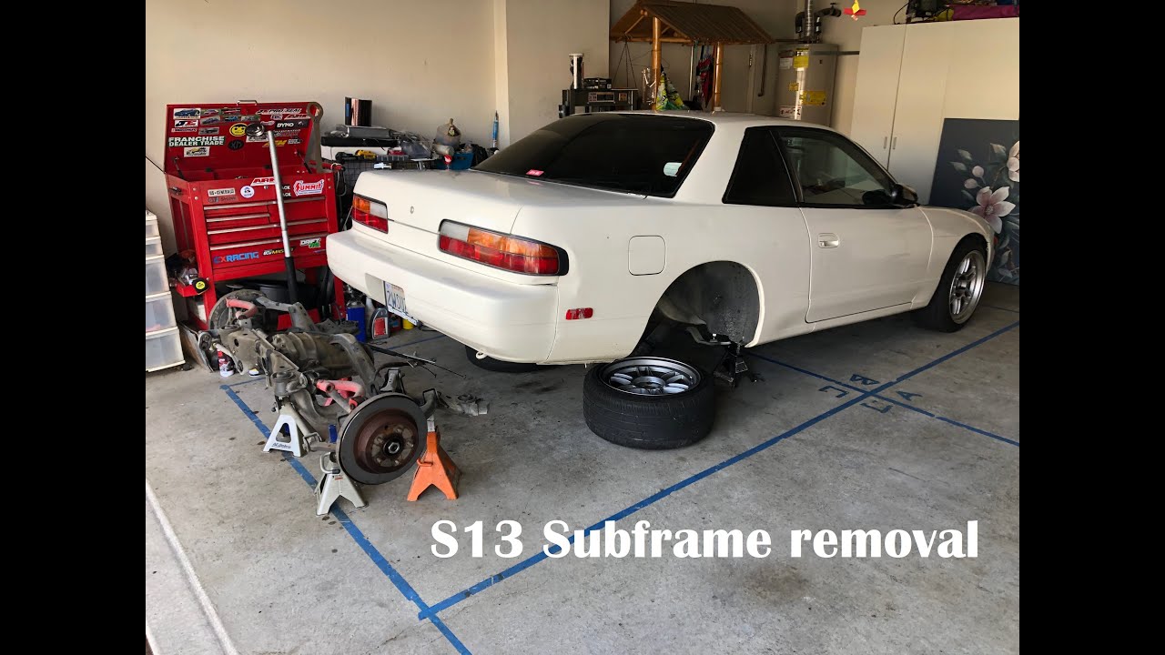 Nissan 240SX, Rear subframe removal #S13 - YouTube