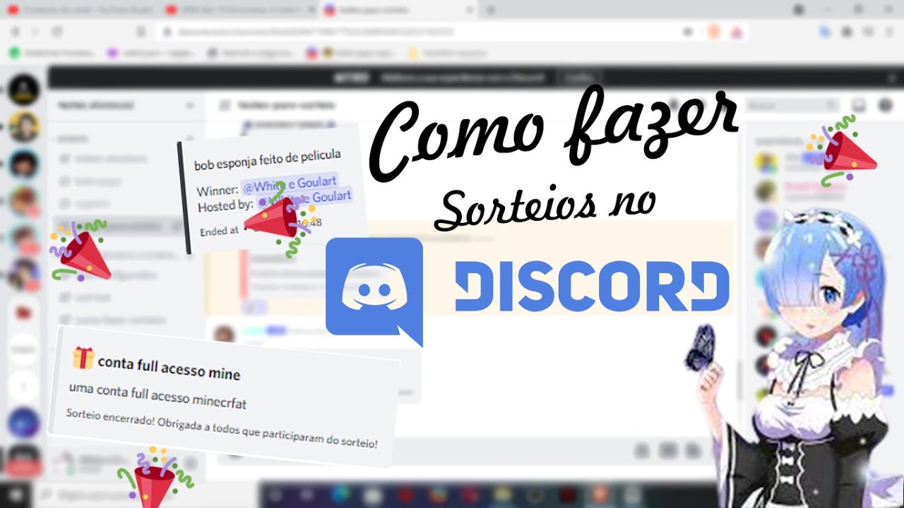 Como fazer sorteio no seu servidor do discord! loritta. giveaway bot e ...