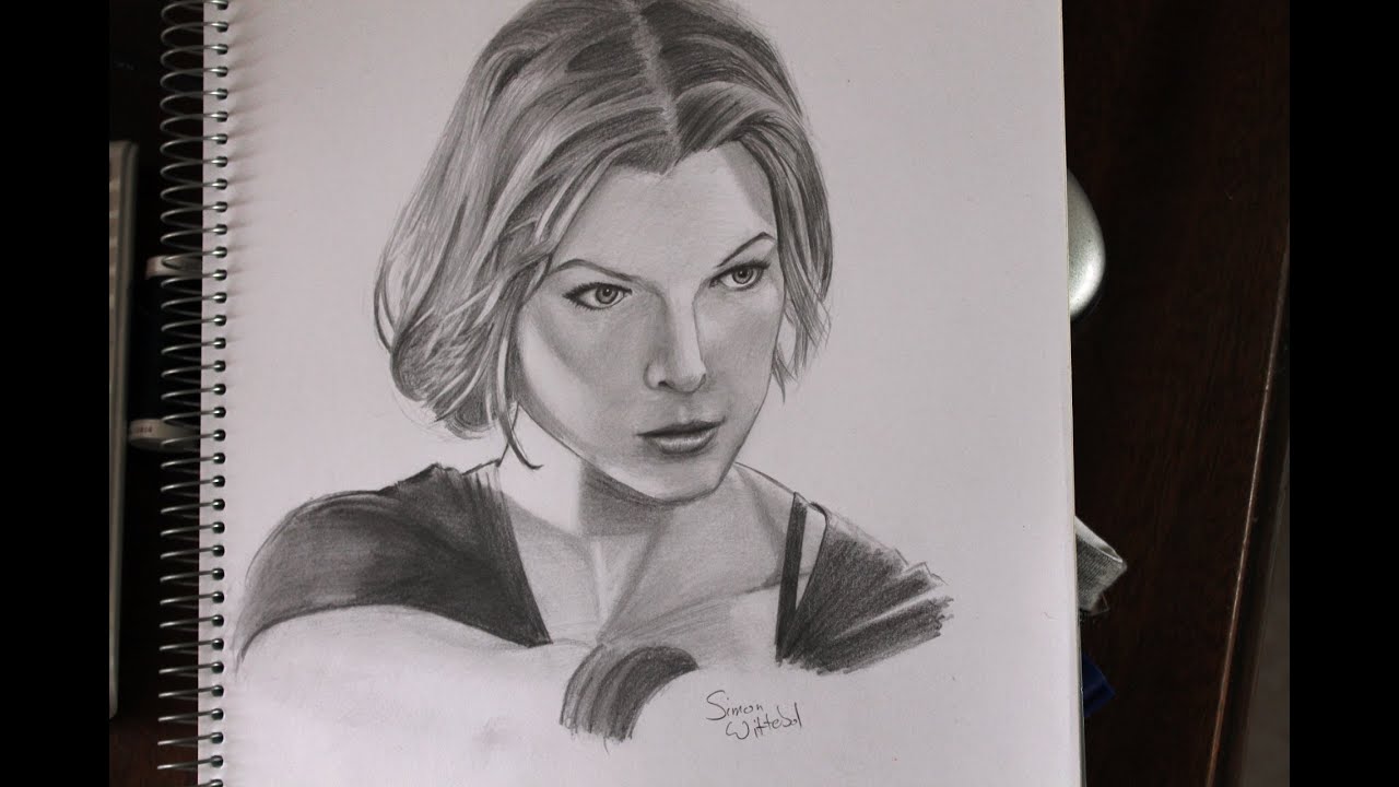 Milla Jovovich drawing - YouTube
