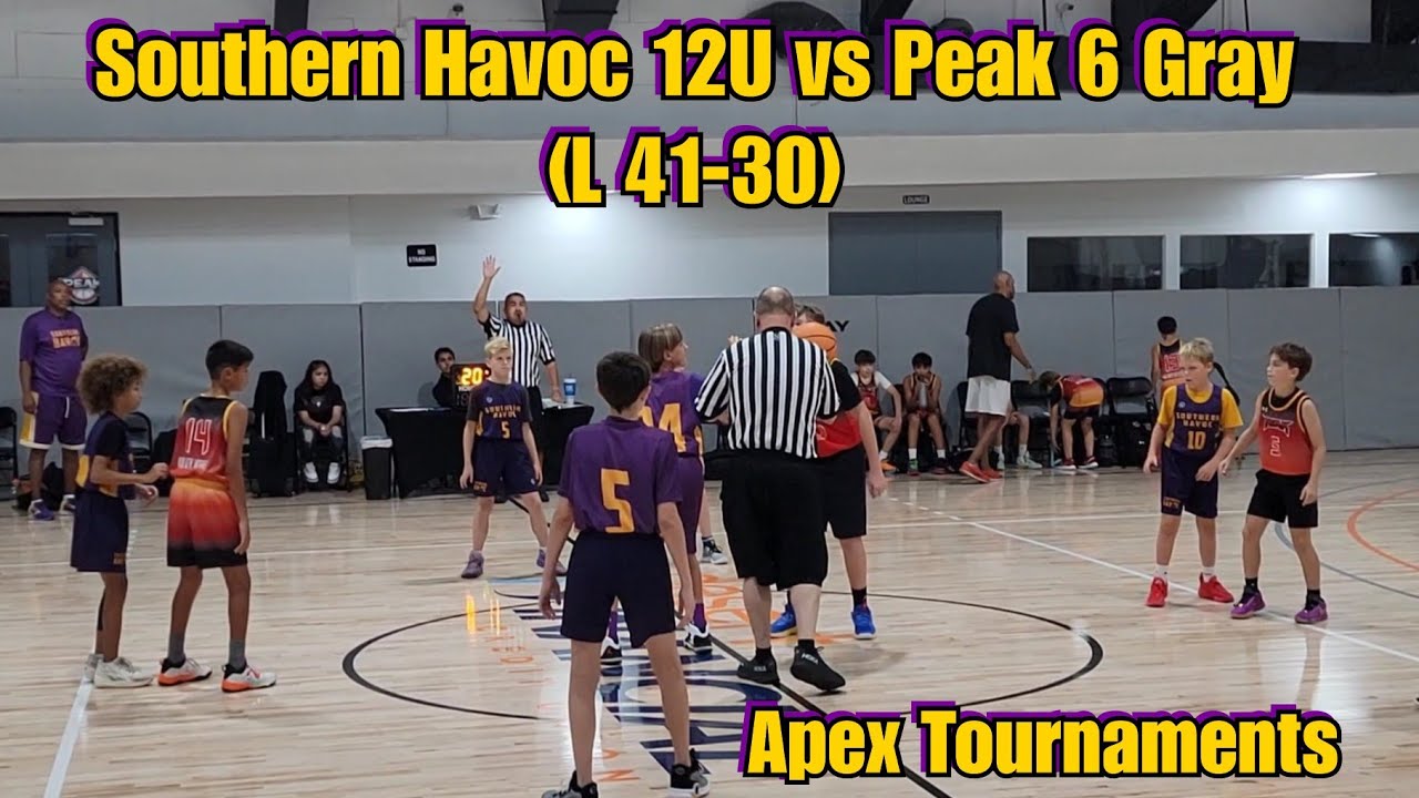 Southern Havoc 12U vs Peak 6 Gray (L 41-30) Apex Tournaments - YouTube