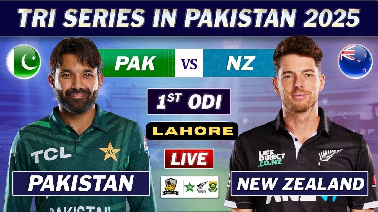 PAKISTAN vs NEW ZEALAND 1st ODI MATCH LIVE | PAK vs NZ TRI SERIES MATCH ...