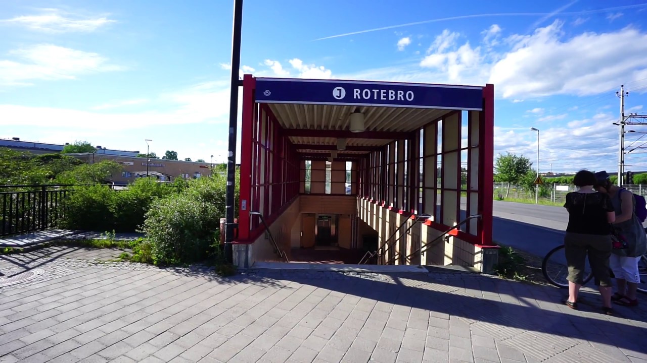 Sweden, Stockholm, Rotebro train station, KONE elevator - YouTube