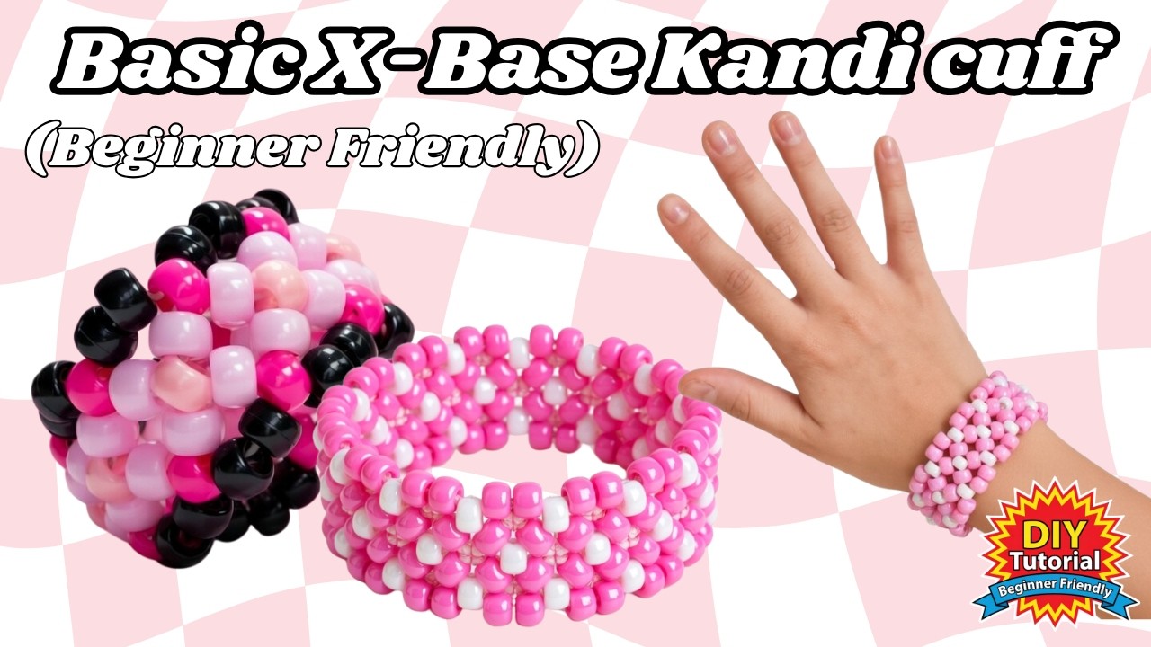 How to Make an X-Base Cuff (Beginner Kandi Tutorial) - YouTube