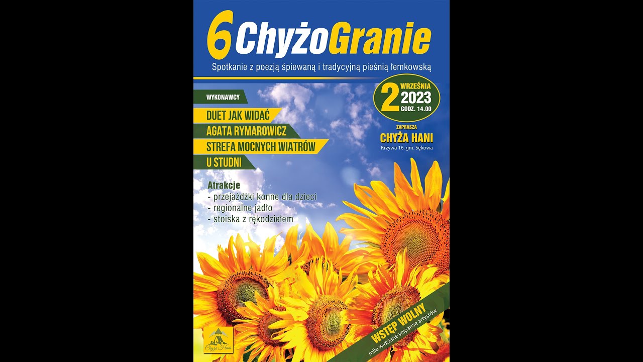 2023 09 02 CHYŻO GRANIE JUŻ PO RAZ 6-TY - ZAPRASZAMY OD 14:00 - YouTube