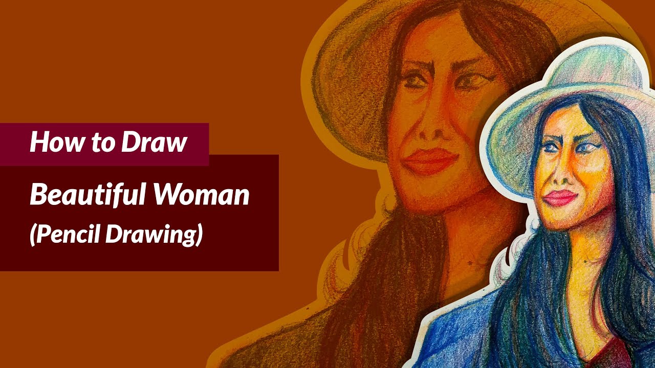 How to draw beautiful fashionable woman || Speed Drawing - YouTube