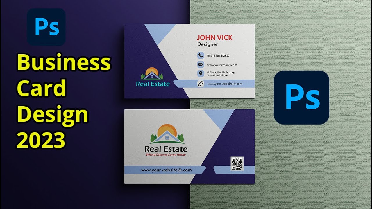 [ Business Card Design in Photoshop ] [ How to design business card in ...