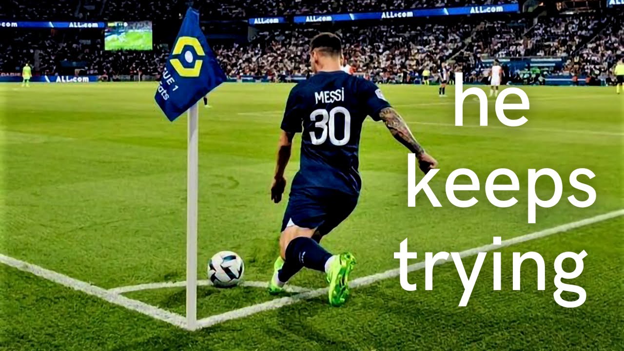 Lionel Messi continues attempt to try scoring from corner kicks...👀 ...