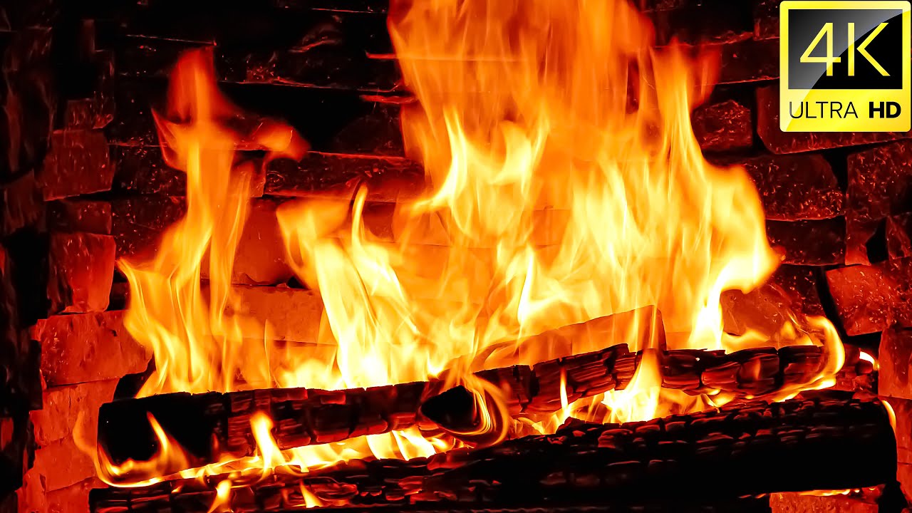 🔥 Cozy Fireplace 4K UHD | Crackling Fire & Burning Wood Ambience for ...