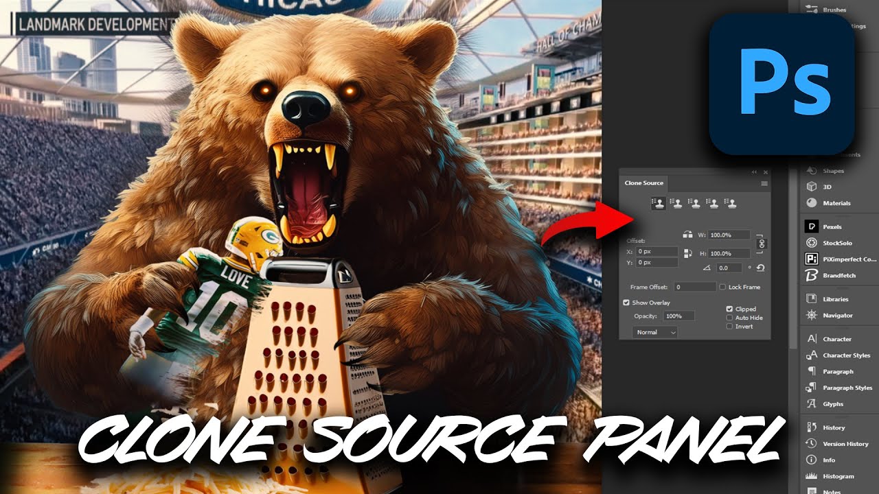 How To Use The Photoshop Clone Source Panel (Easy Guide) - YouTube