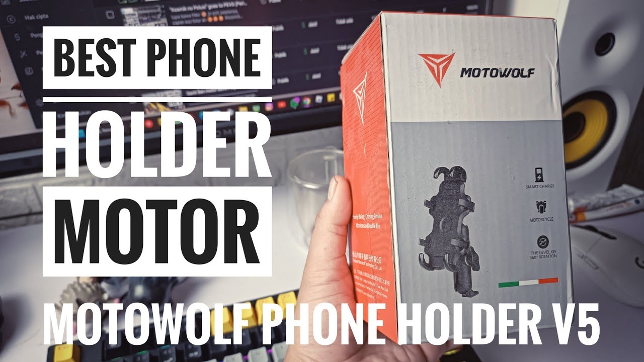 Motowolf Phone Holder V5 2830 - Best phone holder untuk motor - YouTube
