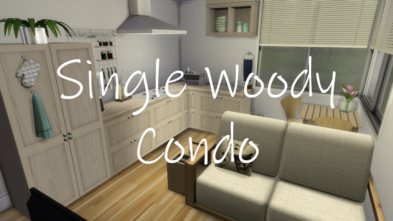 The Sims 4 | Single Woody Condo | Speed Build | With CC - YouTube