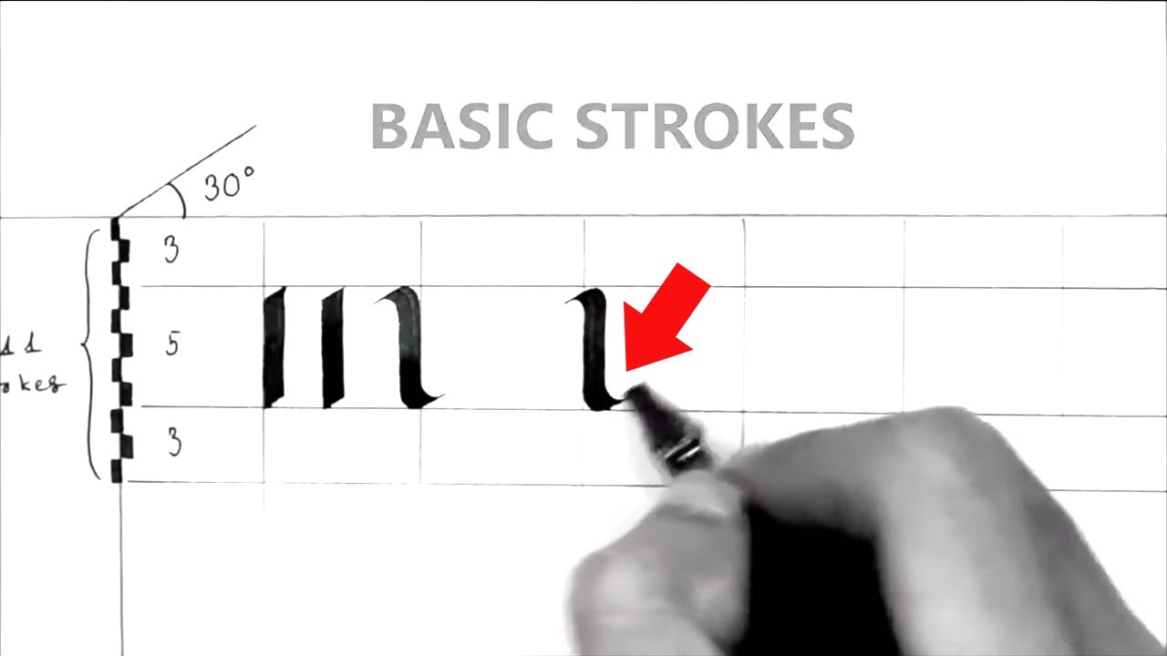 FOUNDATIONAL HAND CALLIGRAPHY FOR BEGINNER (BROAD EDGE NIB CALLIGRAPHY ...