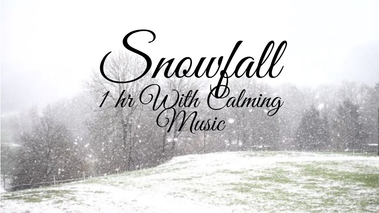 Snowfall - 1hr with Calming Music - YouTube
