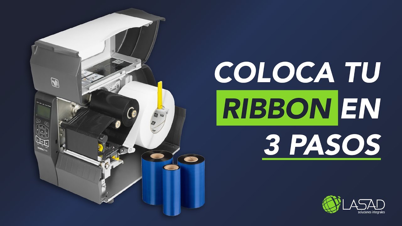 3 Pasos básicos para colocar un Ribbon en impresora térmica - YouTube