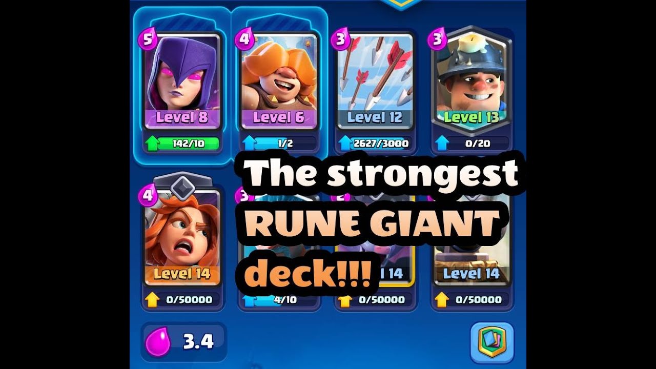 The BEST RUNE GIANT DECK you have SEEN! | Clash royale #17 - YouTube