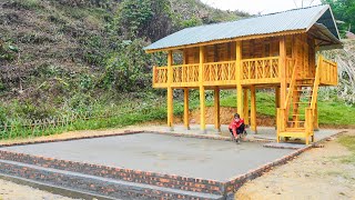 Building Front Yard With Bricks And Pour Concrete - How Did She Finish Building The Log House?
