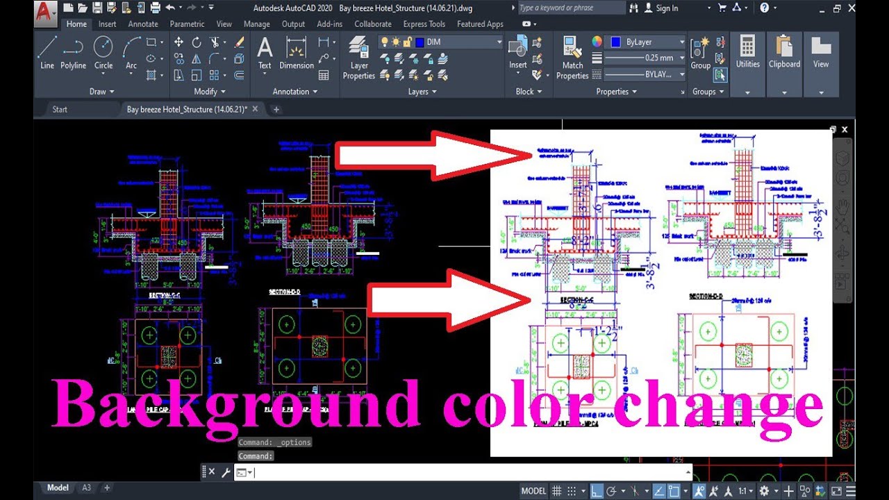 How to change work space colors in AutoCAD #workspeace color # ...