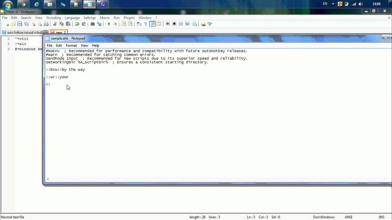Autohotkey Tutorial 3 Automating Sentences Youtube