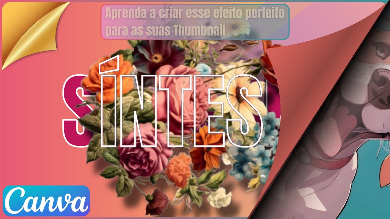 Como Mesclar Texto com Imagem de Flores no Canva + Recortes para ...