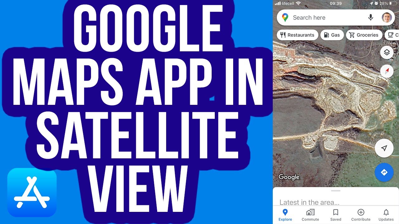 How to Start Google Maps App in Satellite View - YouTube