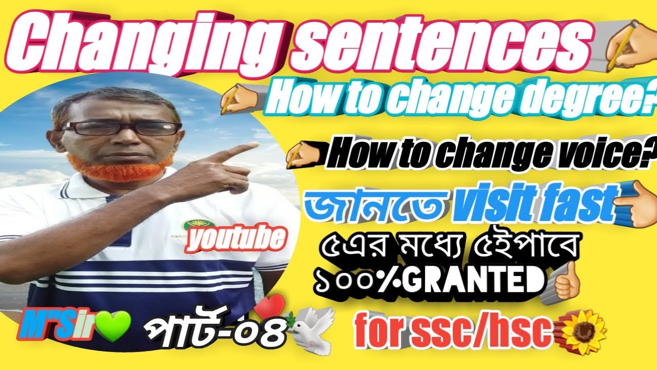 How to change english grammar transformation of sentences? শিখ ...