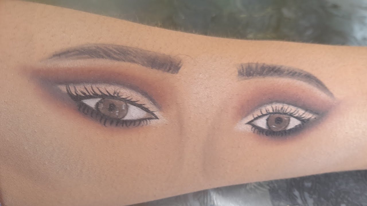 Eye Makeup Tutorial || Eye Makeup On Arm Step By Step || Special Eid ...