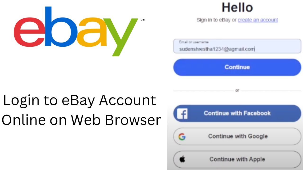 How to Login to eBay Account Online on Web Browser? eBay Sign In on PC ...