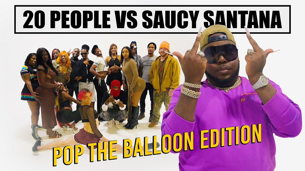20 PEOPLE VERSUS 1 RAPPER: SAUCY SANTANA #skinbone - YouTube