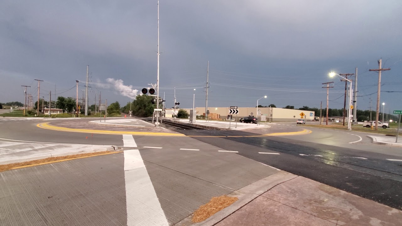 Railroad Track That Passes Through a Roundabout (No Train) - YouTube