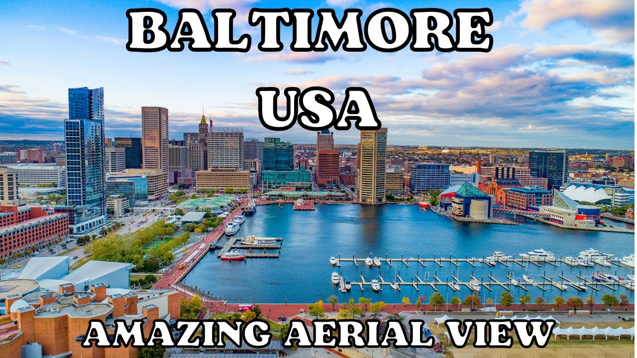 Baltimore, Maryland, USA [4K Aerial View With Peaceful Music] - YouTube