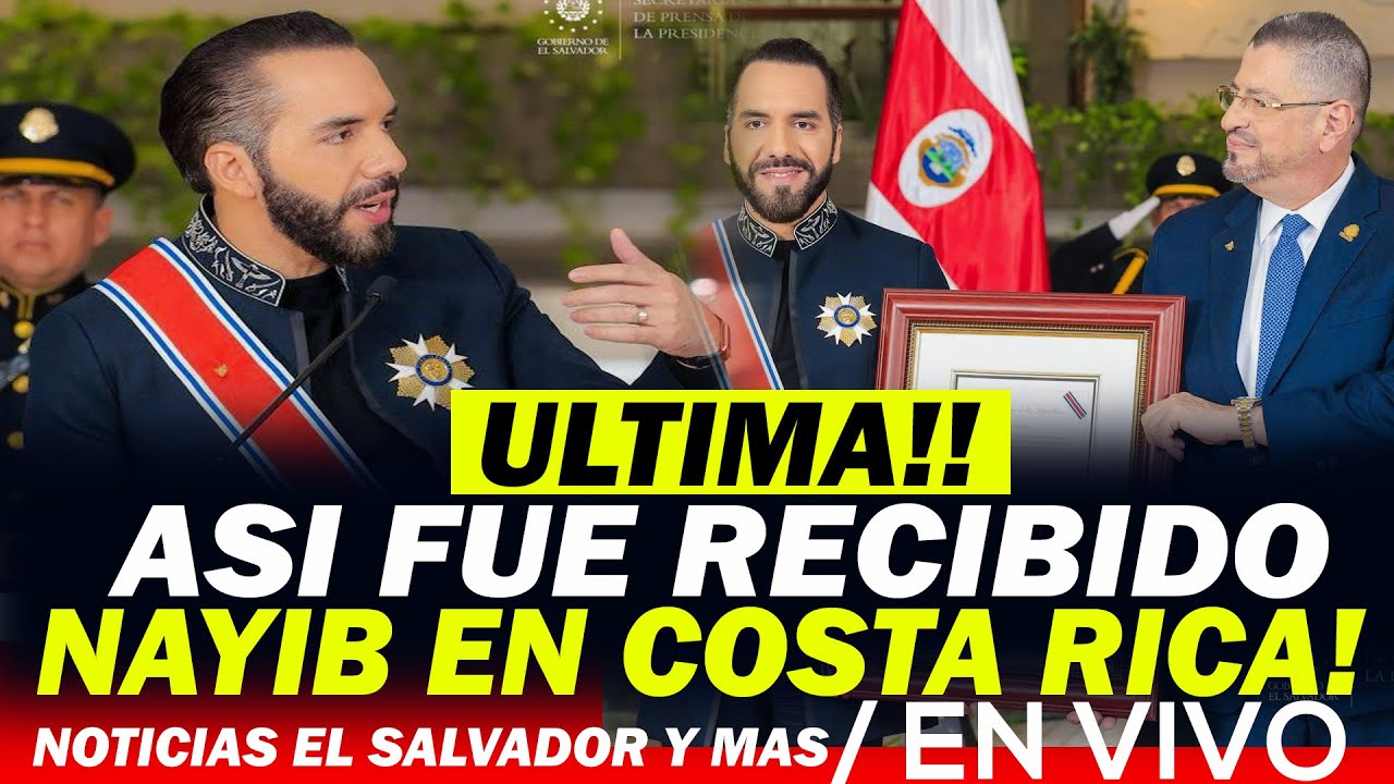 ASI FUE RECIBIDO NAYIB BUKELE EN COSTA RICA ! VIDEO COMPLETO HD ! - YouTube
