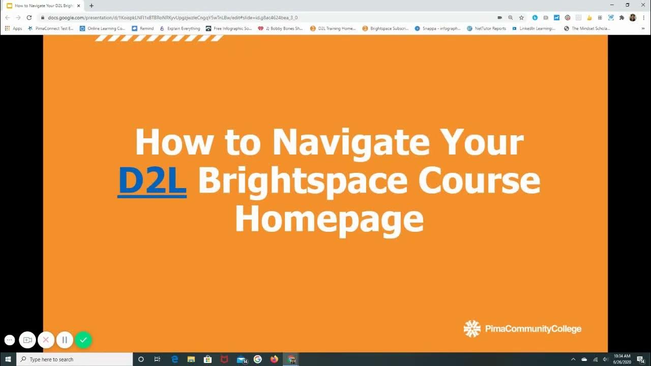 How to Navigate Your D2L Brightspace Course Homepage - YouTube