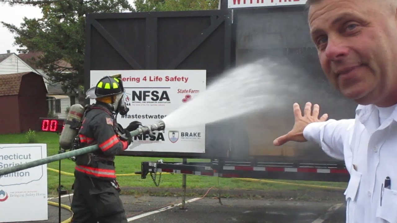 NFSA side by side sprinkler trailer (Part 2) - YouTube