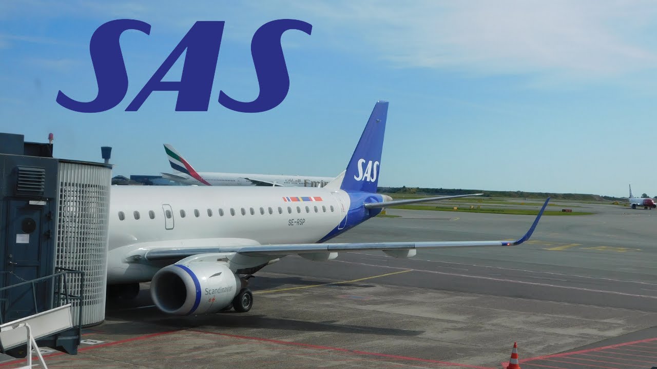 FLYING SAS EMBRAER! SAS Embraer 195 sunny afternoon take off from ...