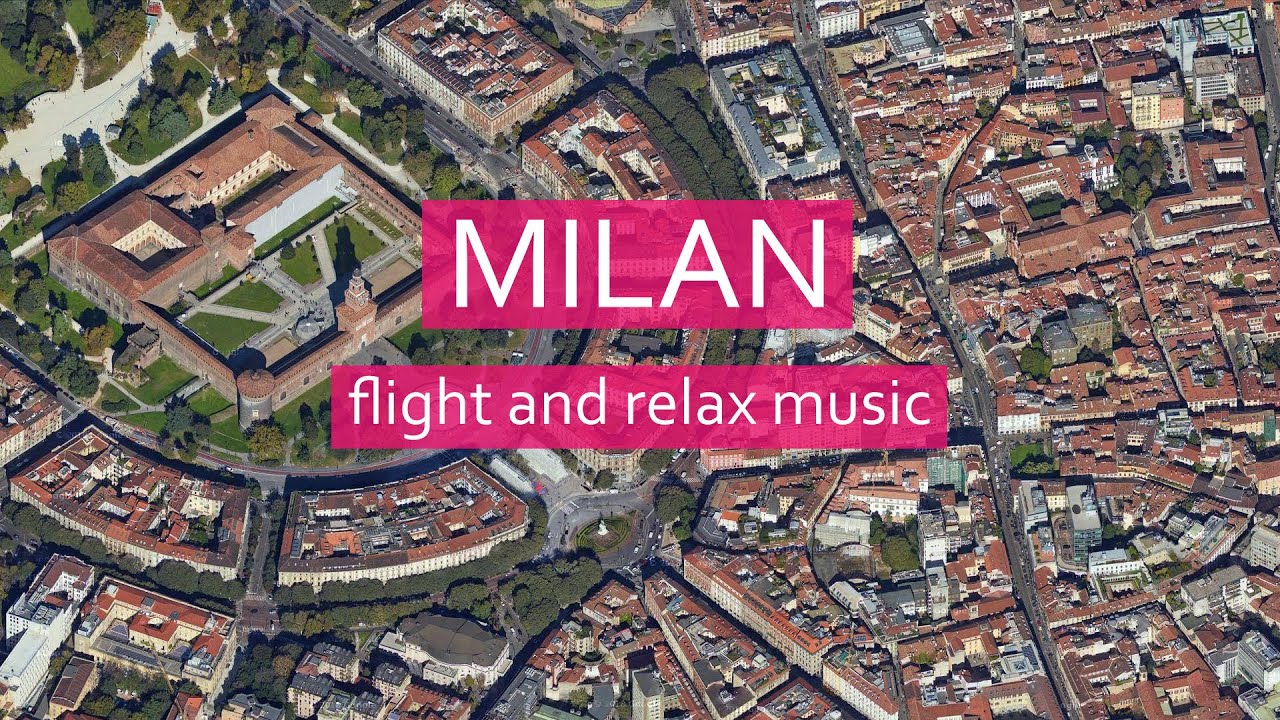 Milan from above / Fly over city & music for work or study / 1080[HD ...