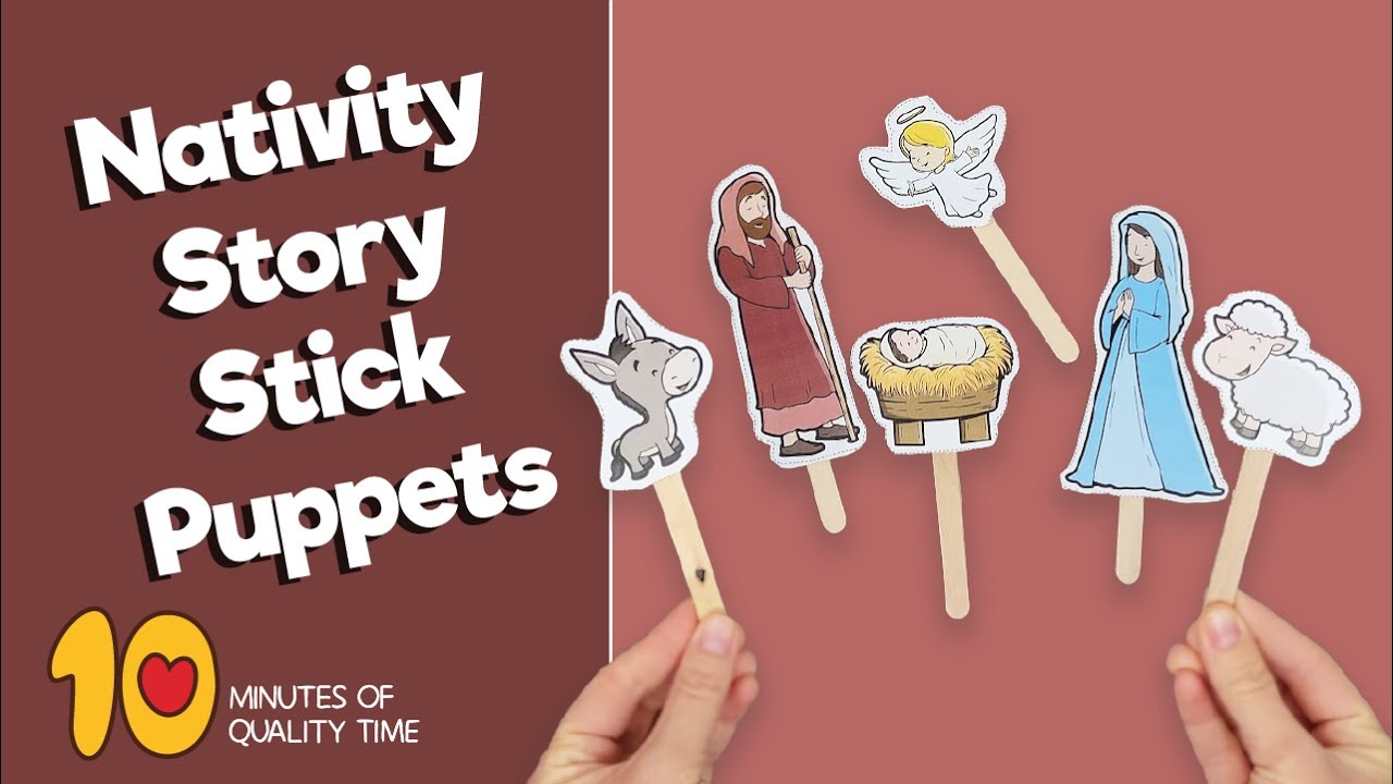 Printable Nativity Stick Puppets - YouTube