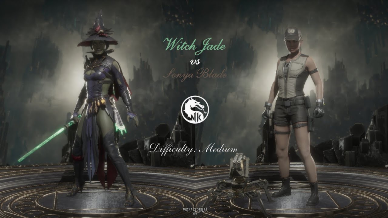 MORTAL KOMBAT 11 - Witch Jade Vs. Sonya Blade | (Difficulty: Medium ...
