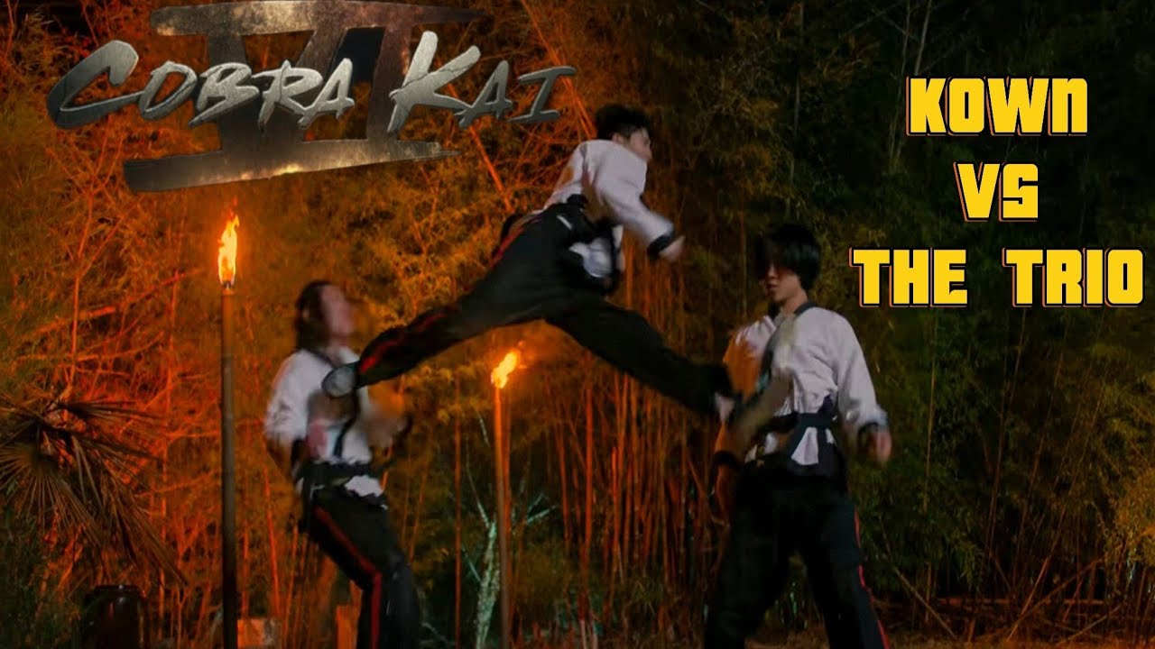 Cobra Kai Season 6 Kwon Fights The Trio Scene - YouTube