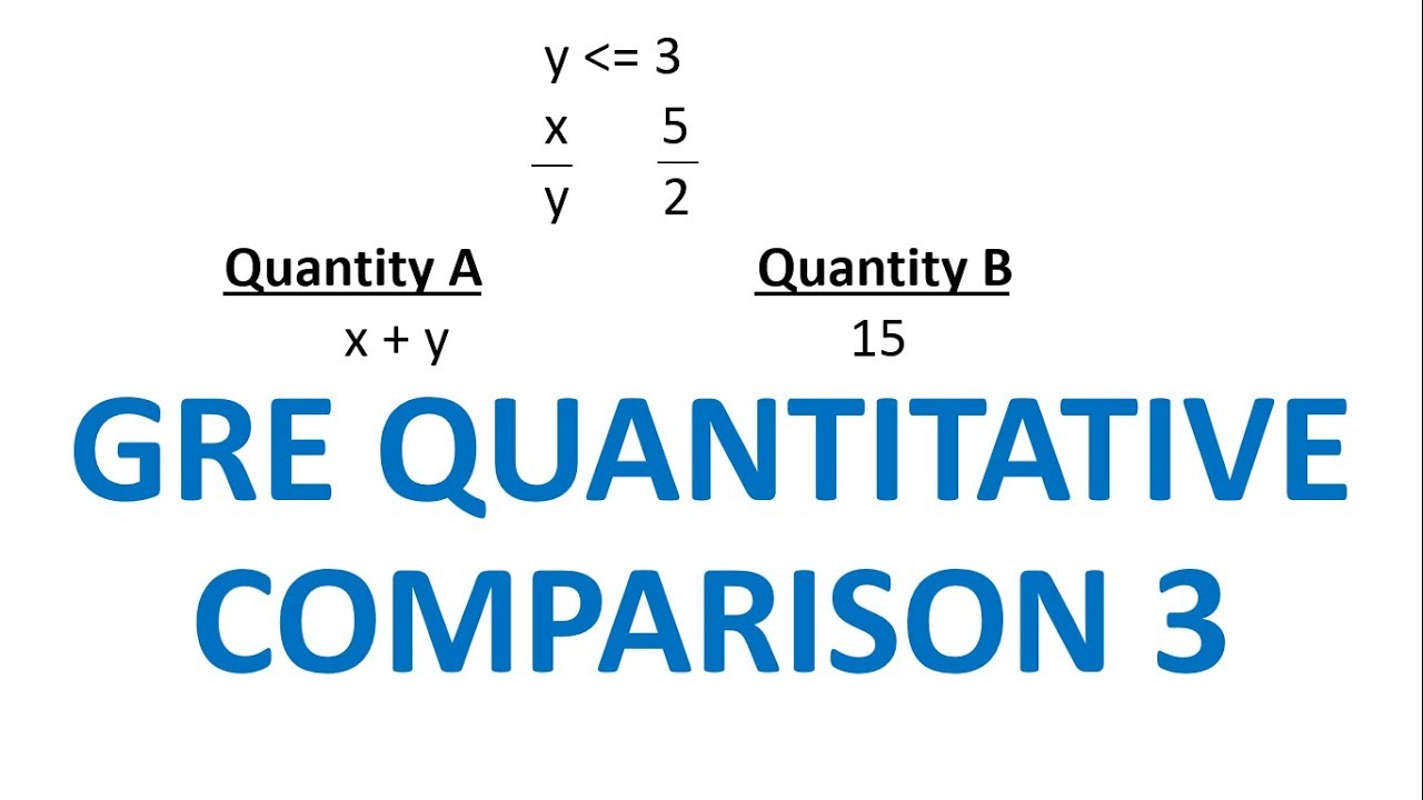 GRE QUANTITATIVE COMPARISON 3 | GRE MATH | GRE PREP | GRE EXAM | GRE TARGET - YouTube